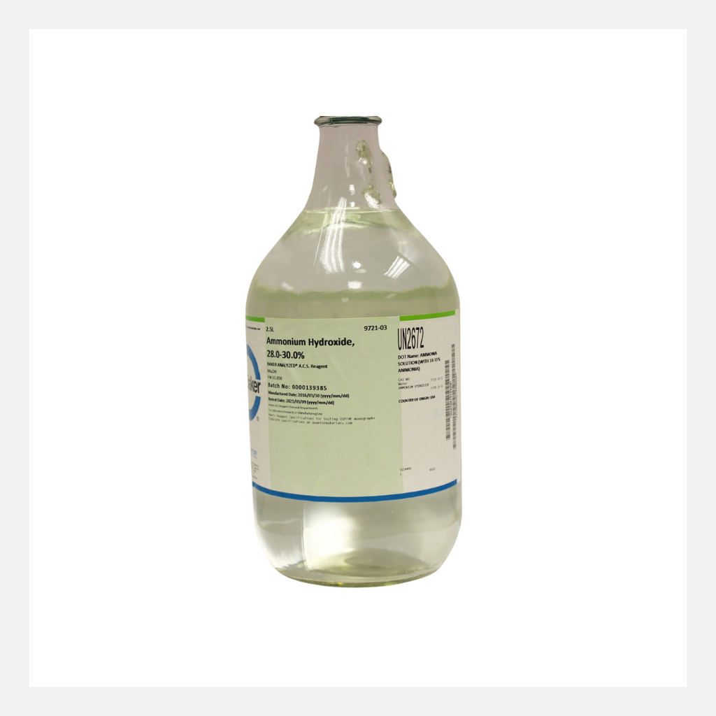 Ammonium Hydroxide, Reagent Grade, 2.5L (Special Handling) – Waltron Shop