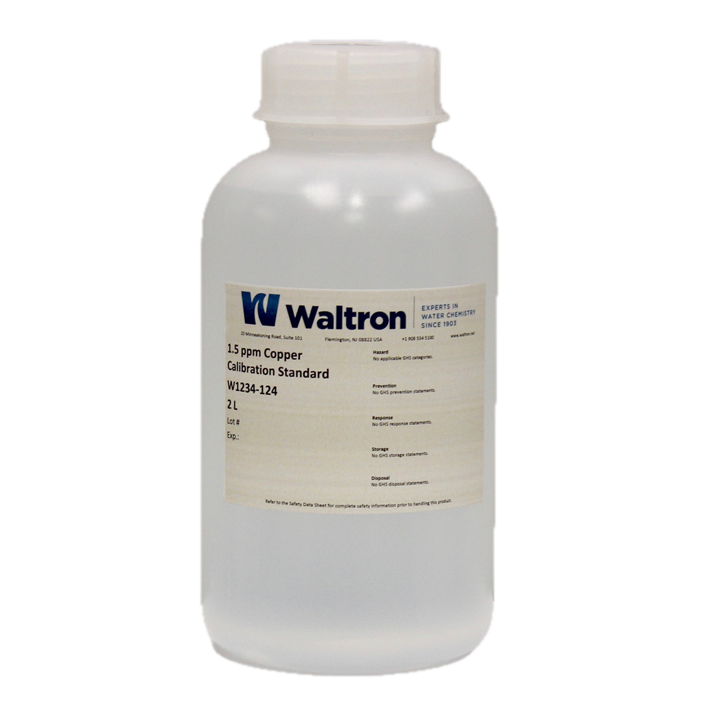 Copper Calibration Standard, 1.5ppm, 2L – Waltron Shop