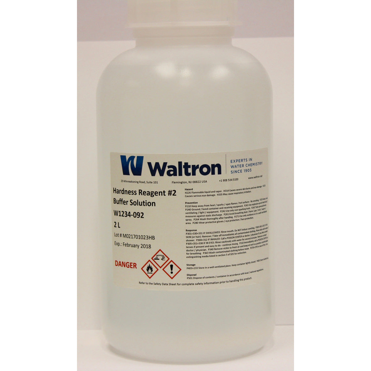 Hardness Reagent #2, Buffer Solution, 2L (Special Handling) – Waltron Shop